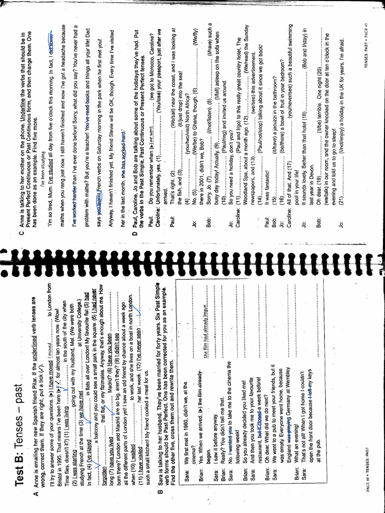 Past Tenses For Intermediate | PDF