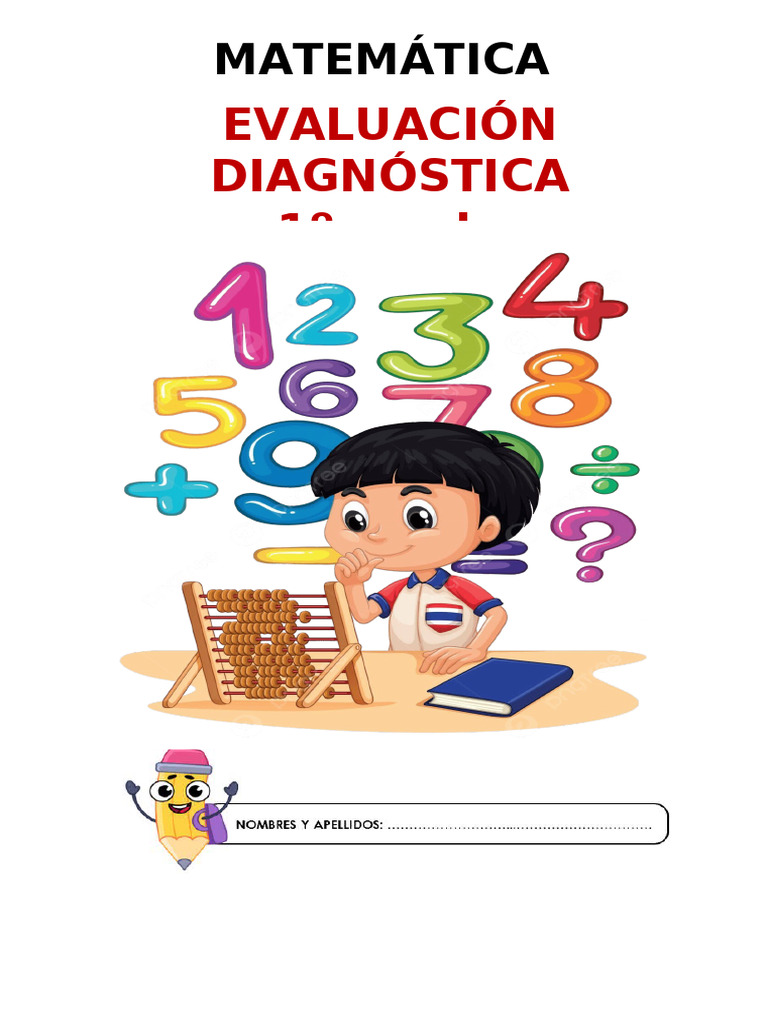 EVAL. DIAGNOSTICA MATEMATICA | PDF