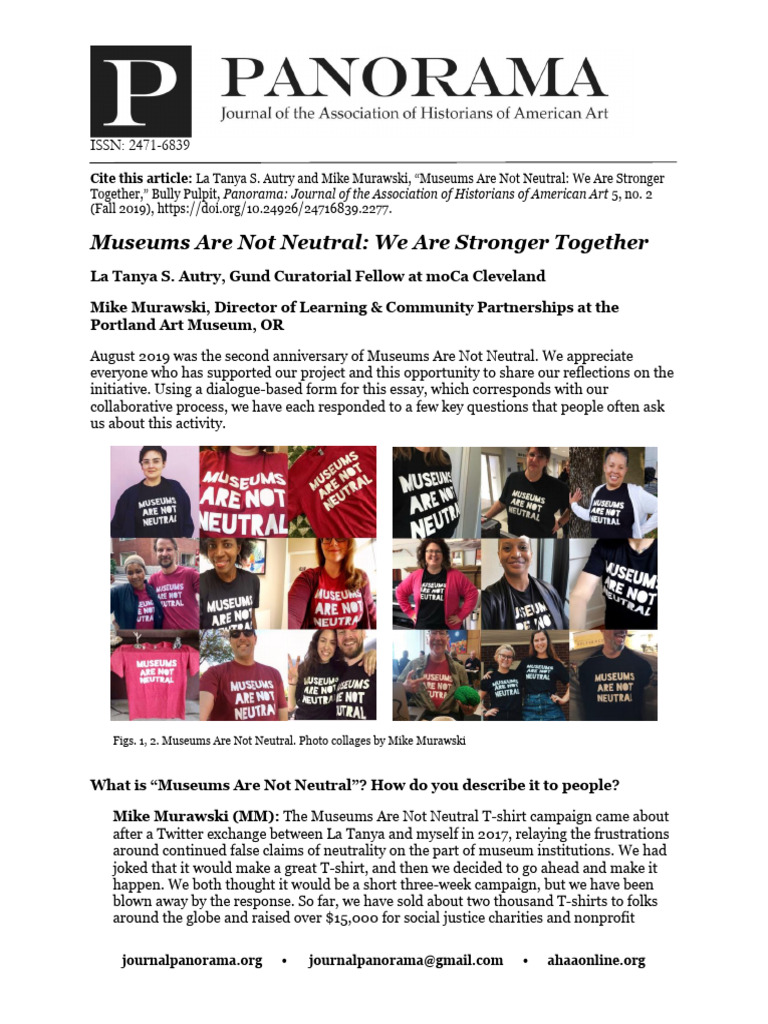 Museums Are Not Neutral - We Are Stronger Together | PDF | Hashtag