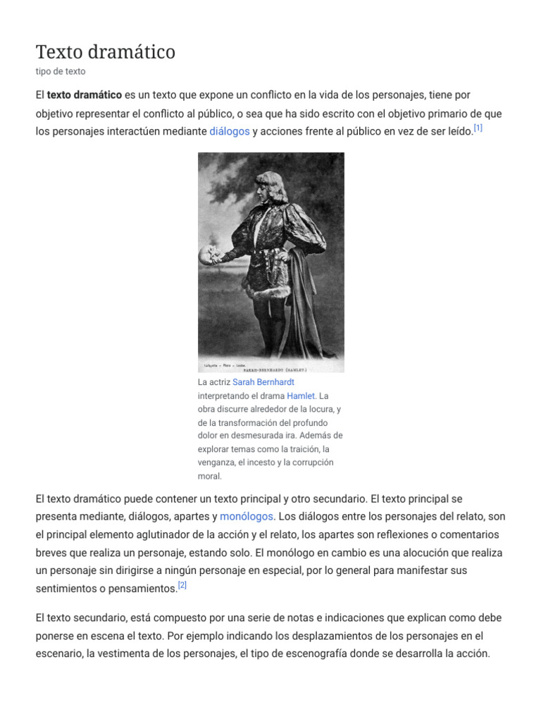Texto dramático: estructura y elementos | PDF | Teatro | Experiencia