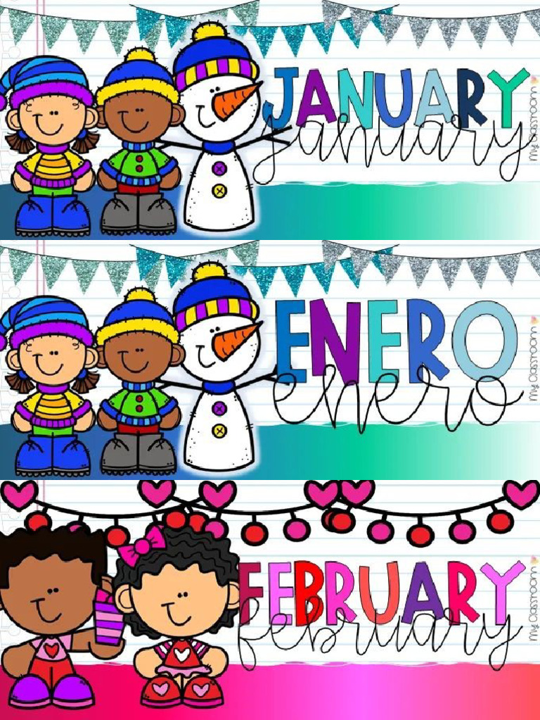 Meses Del Año Inglés-Español | PDF