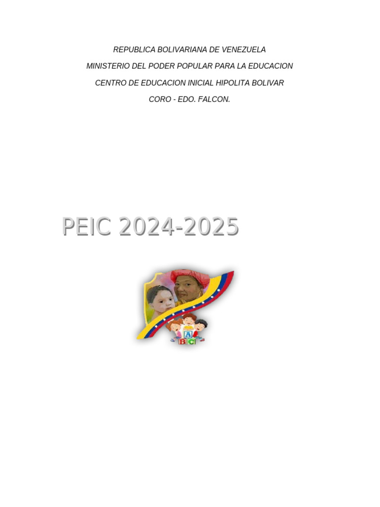 PEIC | PDF | Educación de la primera infancia | Venezuela