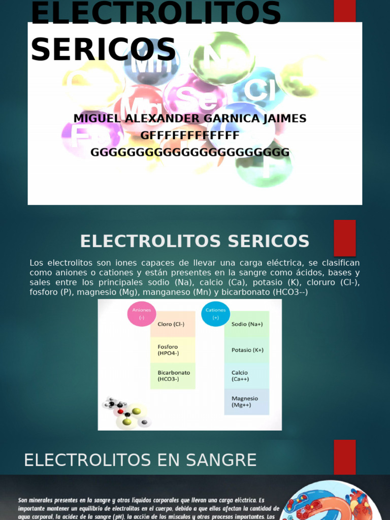 Importancia de los Electrolitos Séricos | PDF