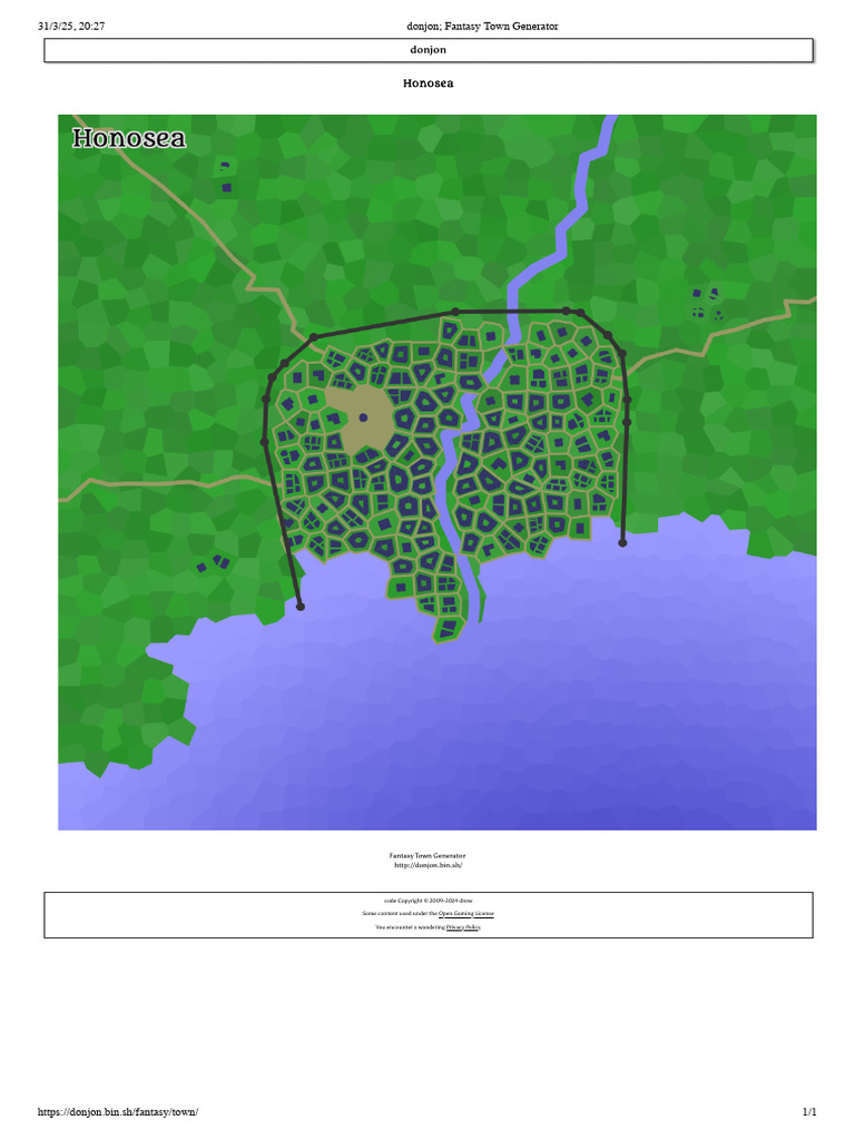 Donjon Fantasy Town Generator 3 | PDF