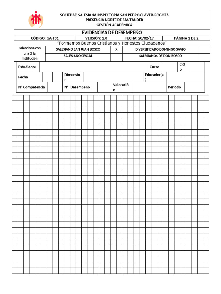 Hoja de Evidencia | PDF