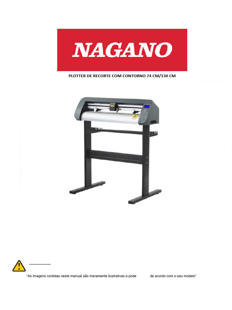 Manual do Usuário: Plotter Nagano 74/130 cm | PDF | USB | Adobe Illustrator