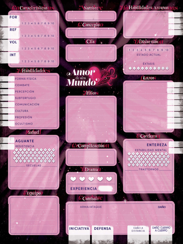 Ficha Editable ADOM | PDF