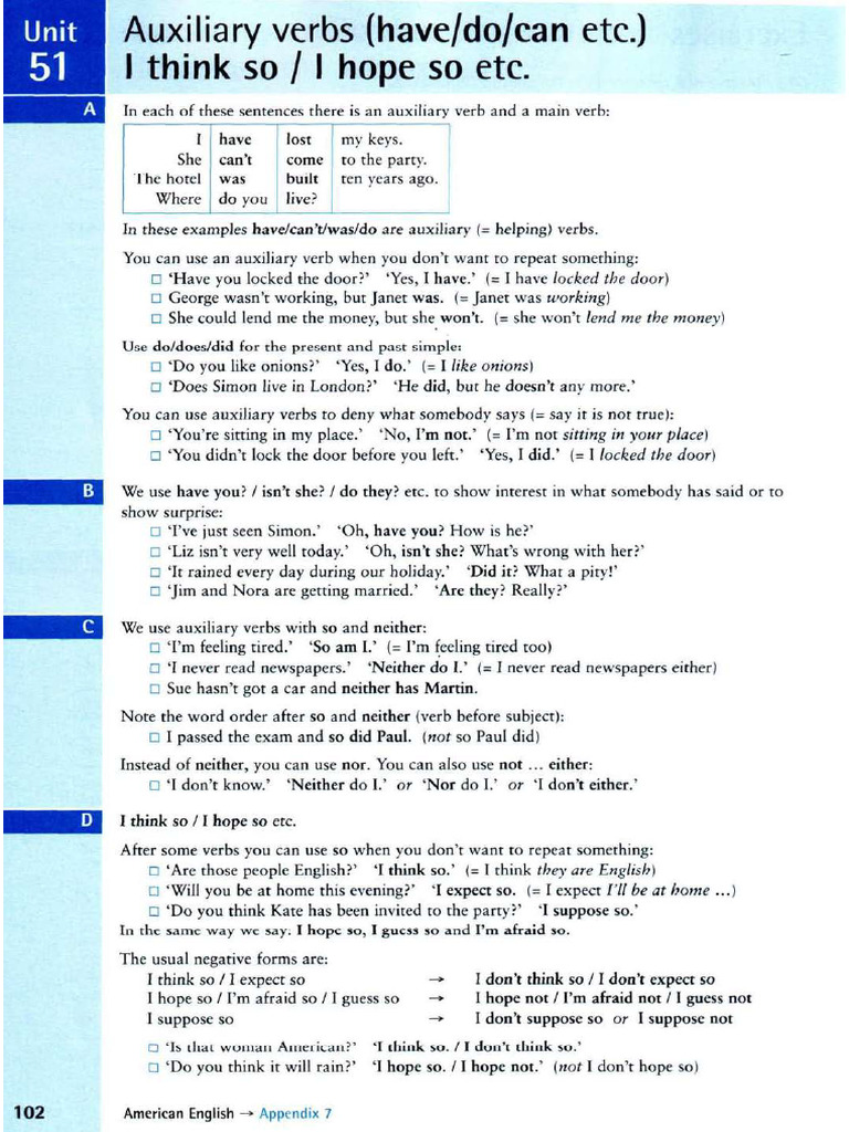 Auxiliary Verbs | PDF