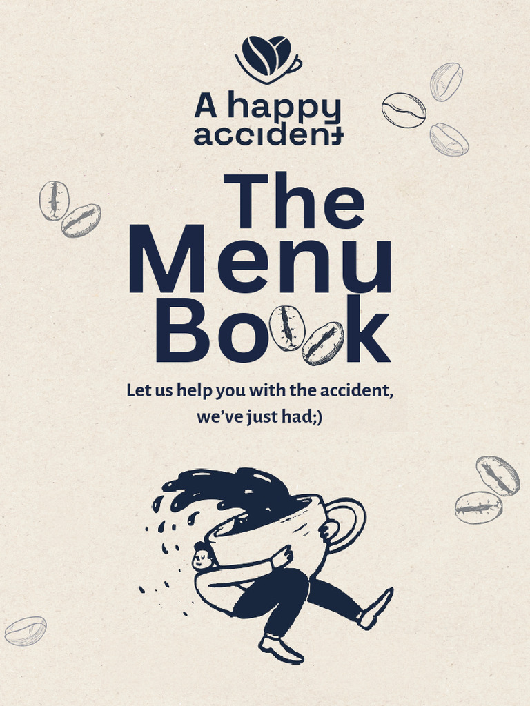 A Happy Accident Café Menu | PDF | Hamburgers | Food And Drink Preparation