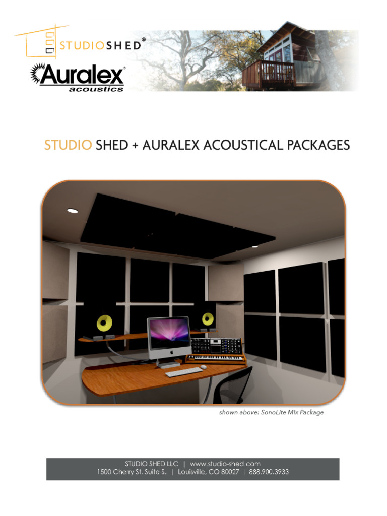 Auralex Studio Shed Packages Cover | PDF | Acoustics | Building Engineering