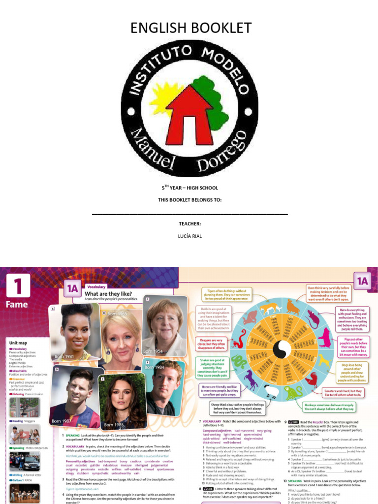 5th Year - English Booklet | PDF