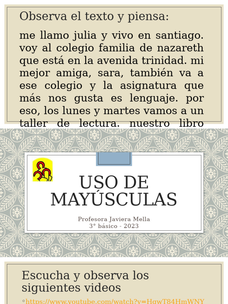 Clase Uso de Mayúsculas | PDF
