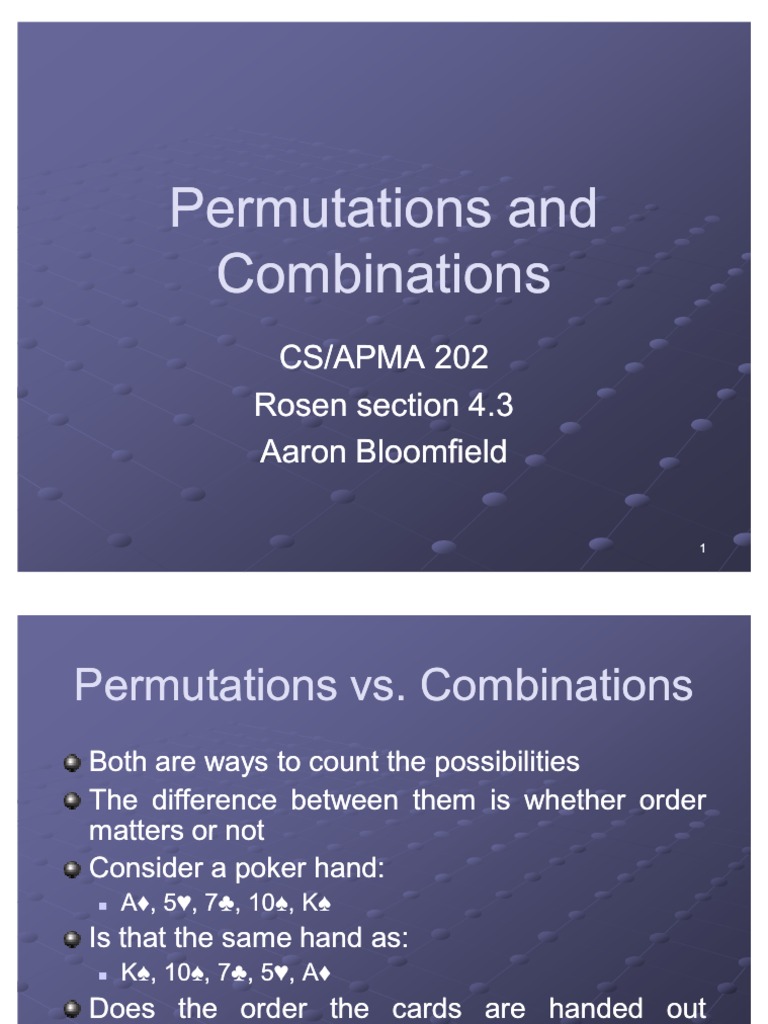 21 Permutations And Combinations Pdf Mathematical Proof Permutation