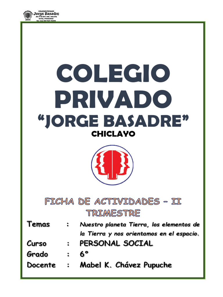 Ficha Práctica La Tierra y Sus Elementos - Nos Orientamos en El Espacio ...