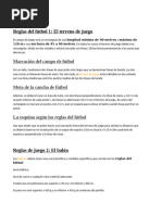 Reglas del Fútbol 11: Guía Esencial | PDF | Asociación de Futbol | Deportes