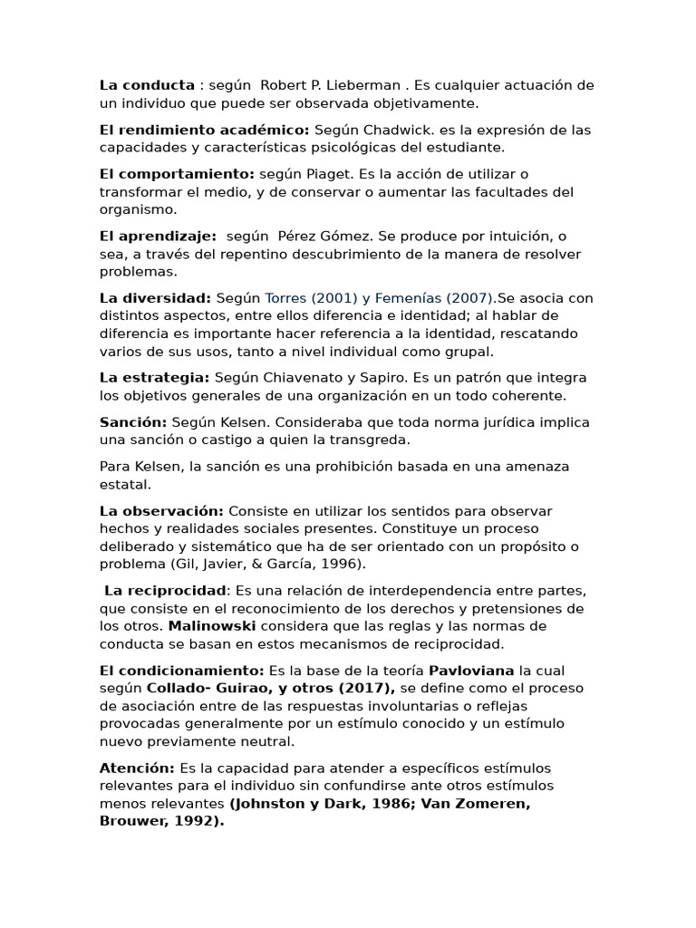 Terminos Basicos de Haider | PDF | Comportamiento | Aprendizaje