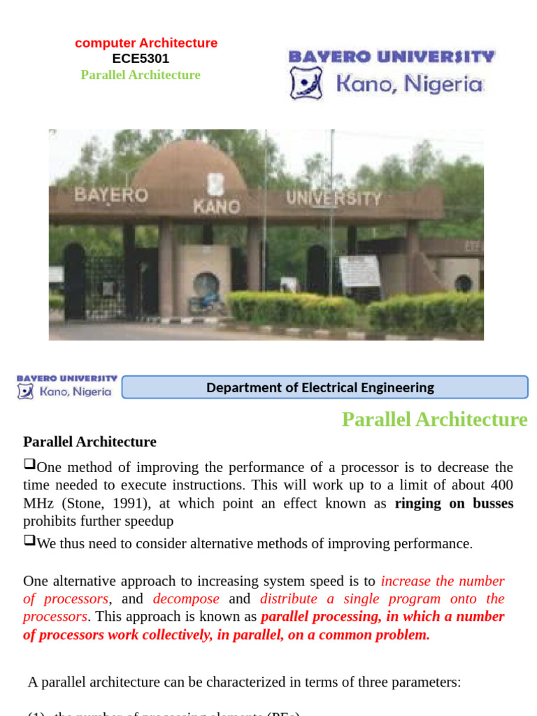 Parallel Architecture | PDF | Parallel Computing | Central Processing Unit