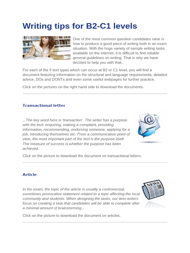 Writing Tips For B2 | PDF | Essays | Letter To The Editor