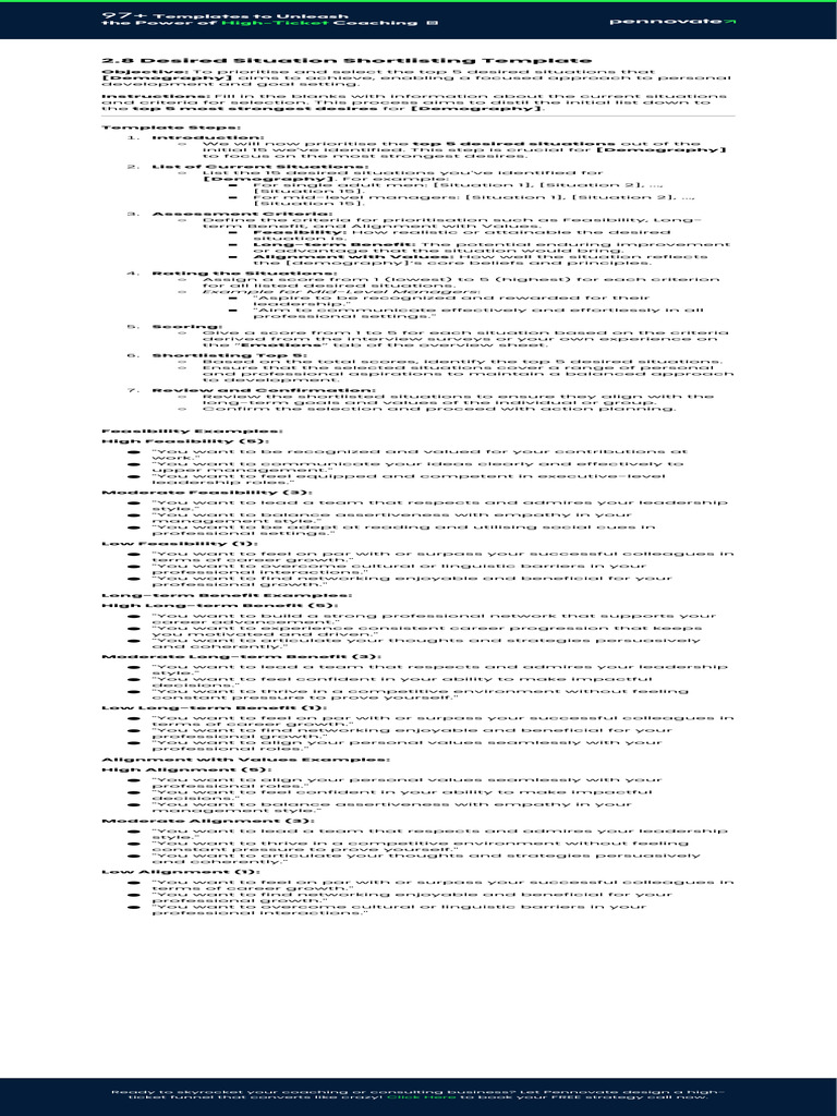 2.8. Desired Situation Shortlisting Template | PDF | Leadership | Human ...