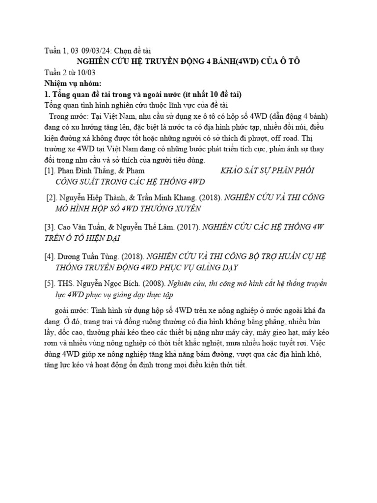 Nhiệm Vụ Tuần 2- DATN | PDF