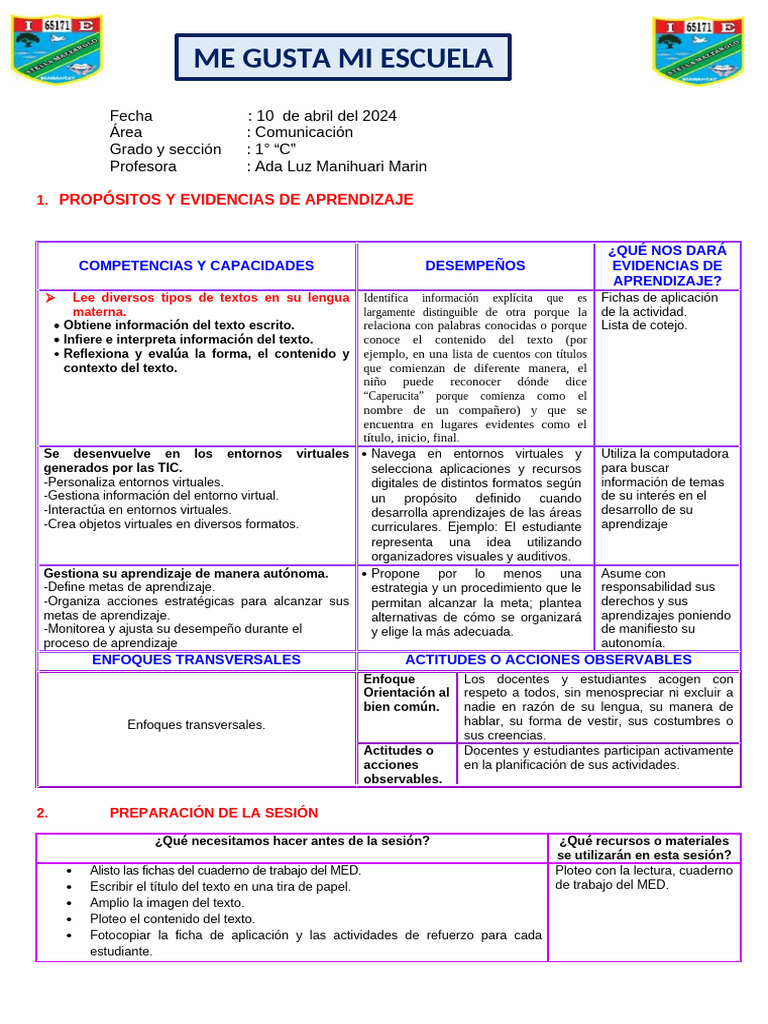 Me Gusta Mi Escuela: Aprendizaje Activo | PDF | Aprendizaje | Enseñando