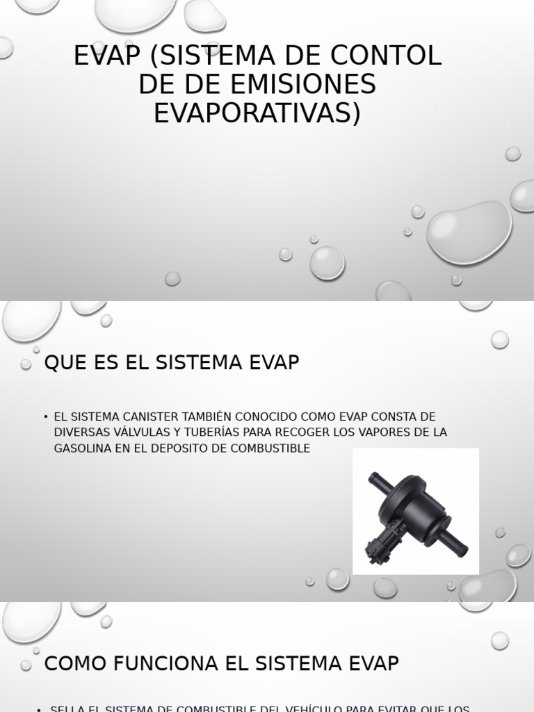 Evap (Sistema de Contol de de Emisiones | PDF