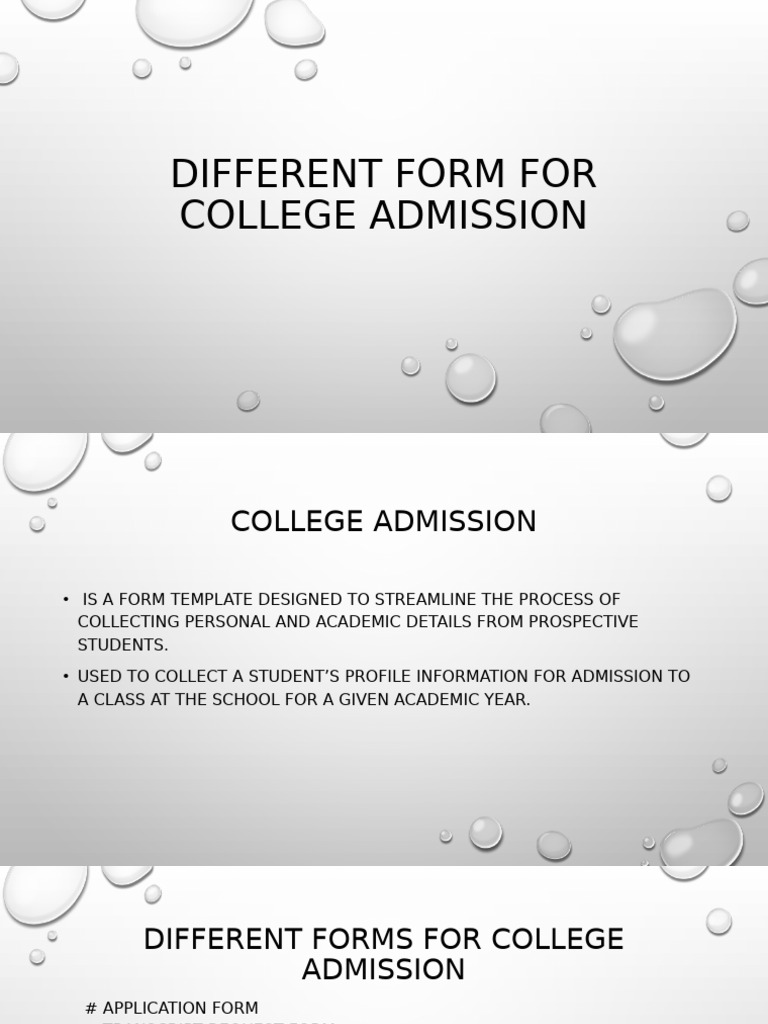 College Admission Report | PDF