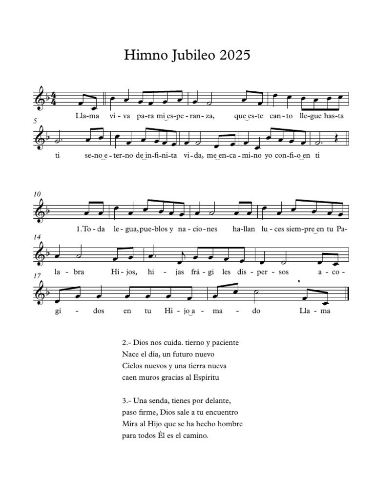 Himno Jubileo 2025 | PDF