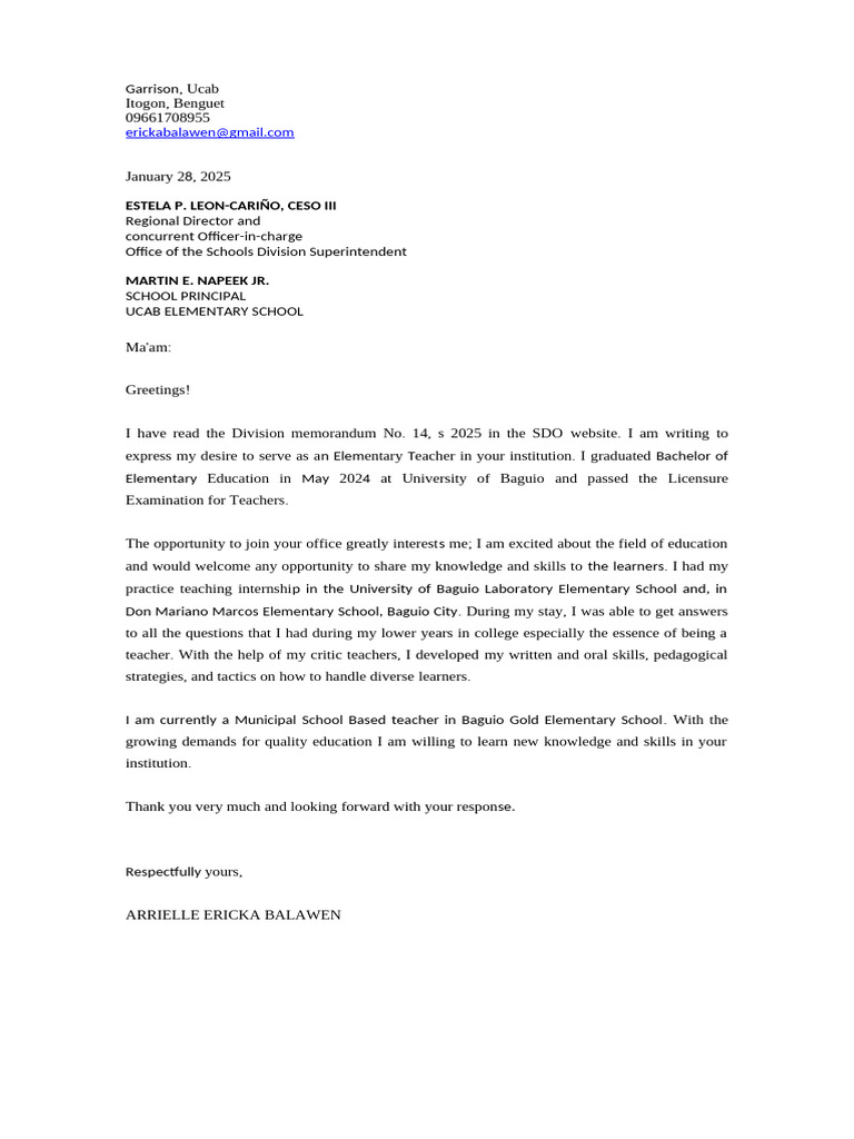 Ranking Letter | PDF