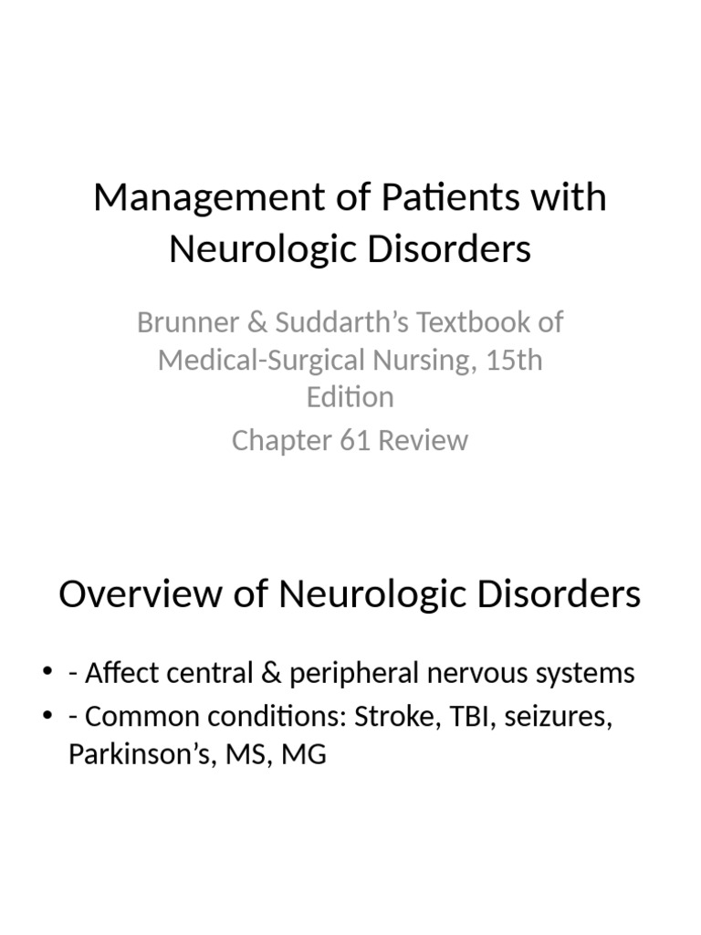 Neurologic Disorders Review | PDF