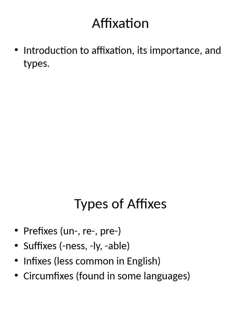 Affixation Presentation | PDF