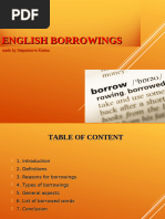Types and Examples of Linguistic Borrowing | PDF | Word | English Language