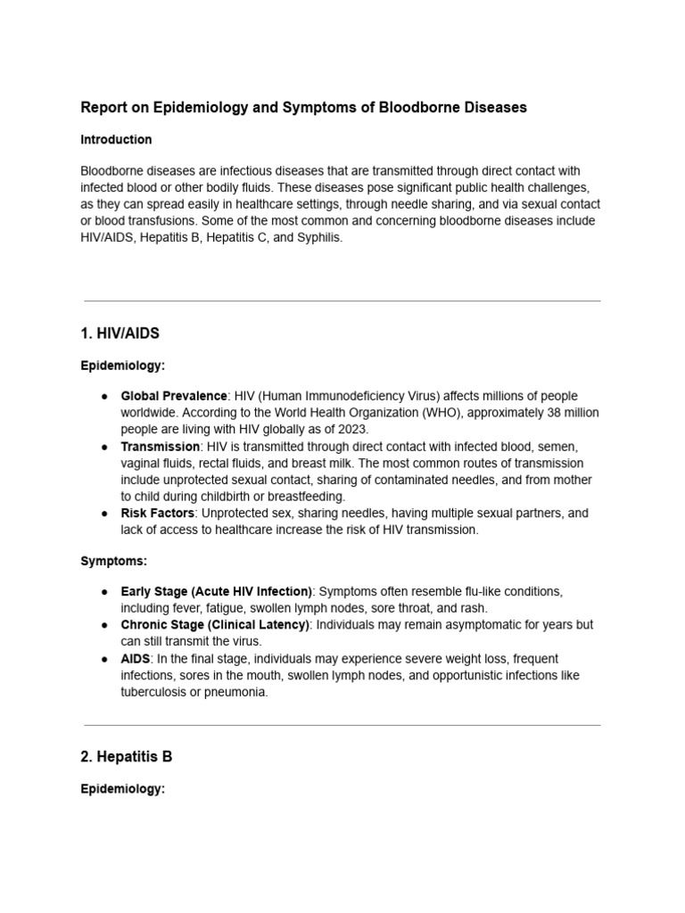 osha report (1) | PDF | Hepatitis | Hepatitis C