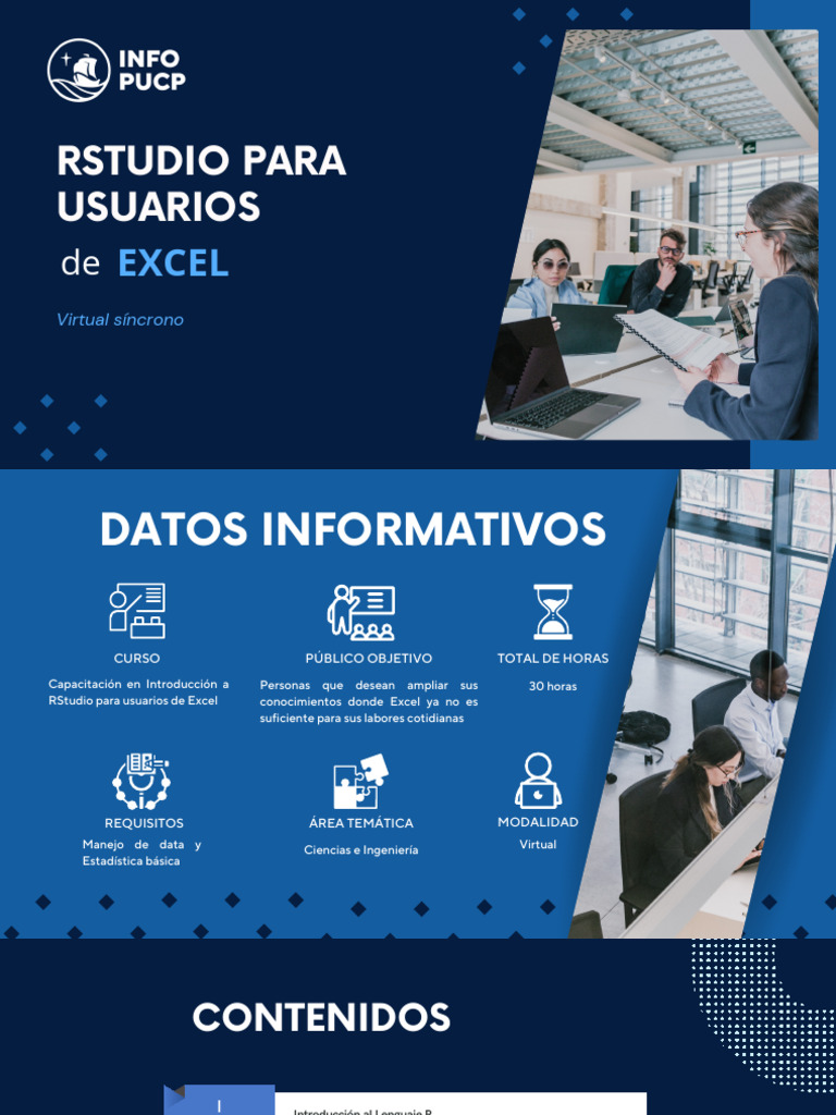 BROCHURE RStudio para Usuarios de Excel Virtual Síncrono INFOPUCP | PDF