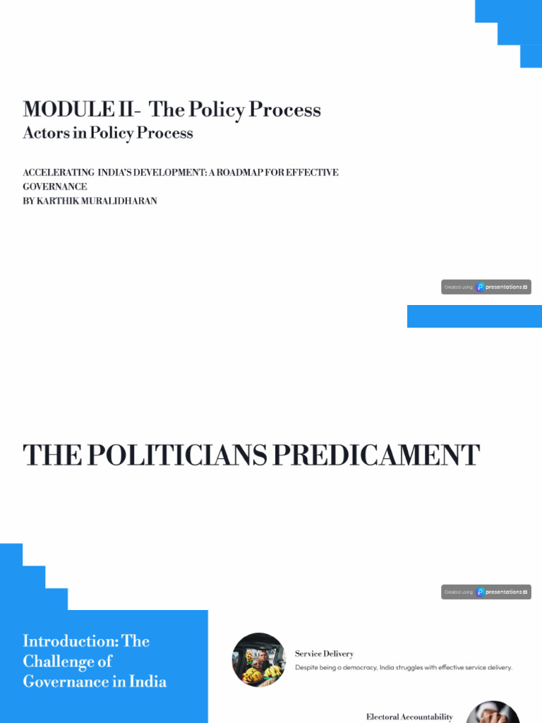 Accelerating India's Development A Roadmap For Effective Governance | PDF
