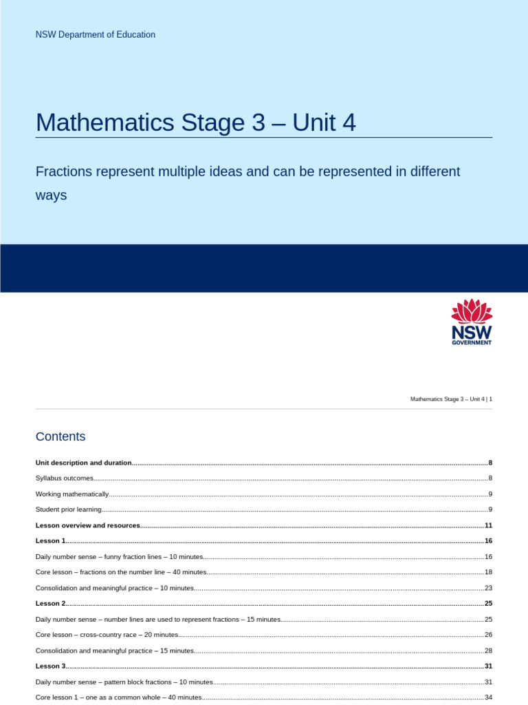 Mathematics s3 Year A Unit 04 | PDF | Numbers | Learning