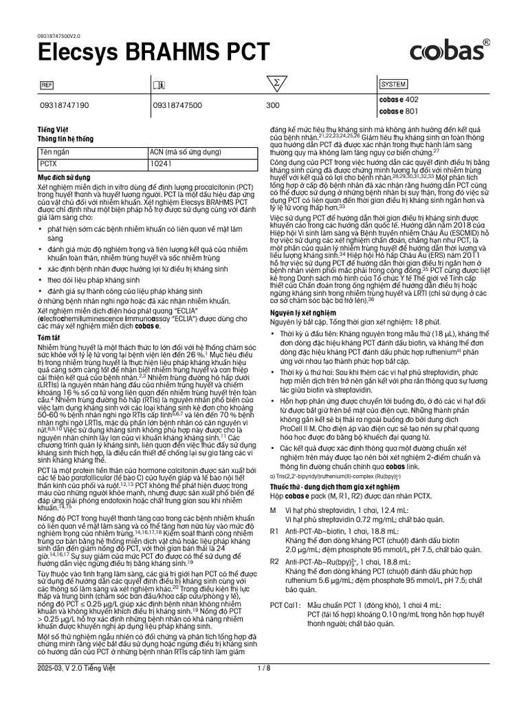 Insert.Elecsys BRAHMS PCT.09318747500.V2.vi | PDF