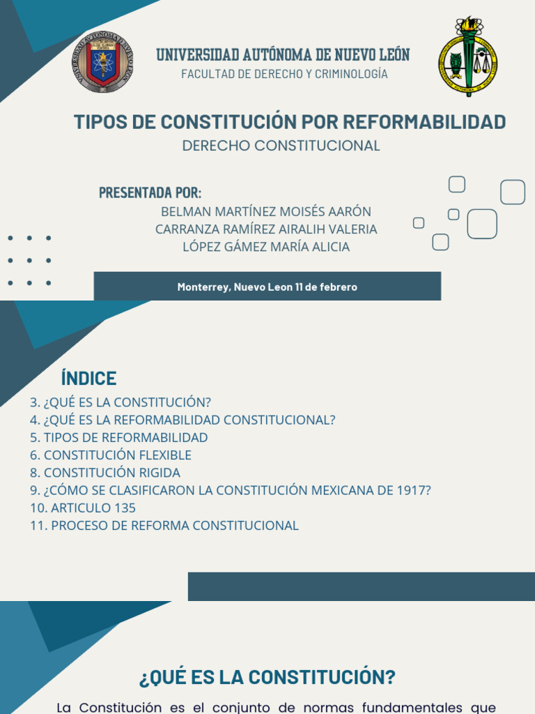Tipos de Constitución: Rígida y Flexible | PDF | Constitución | Legislatura