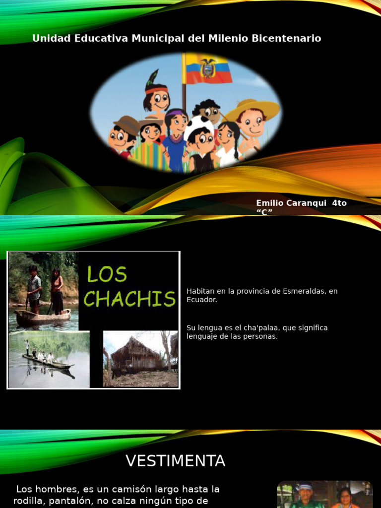 Cultura Chachi: Tradiciones y Vestimenta | PDF
