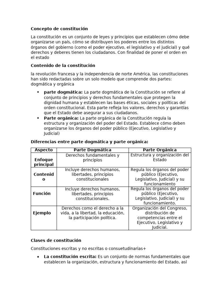 Tipos y Estructura de la Constitución | PDF | Constitución | Judicaturas