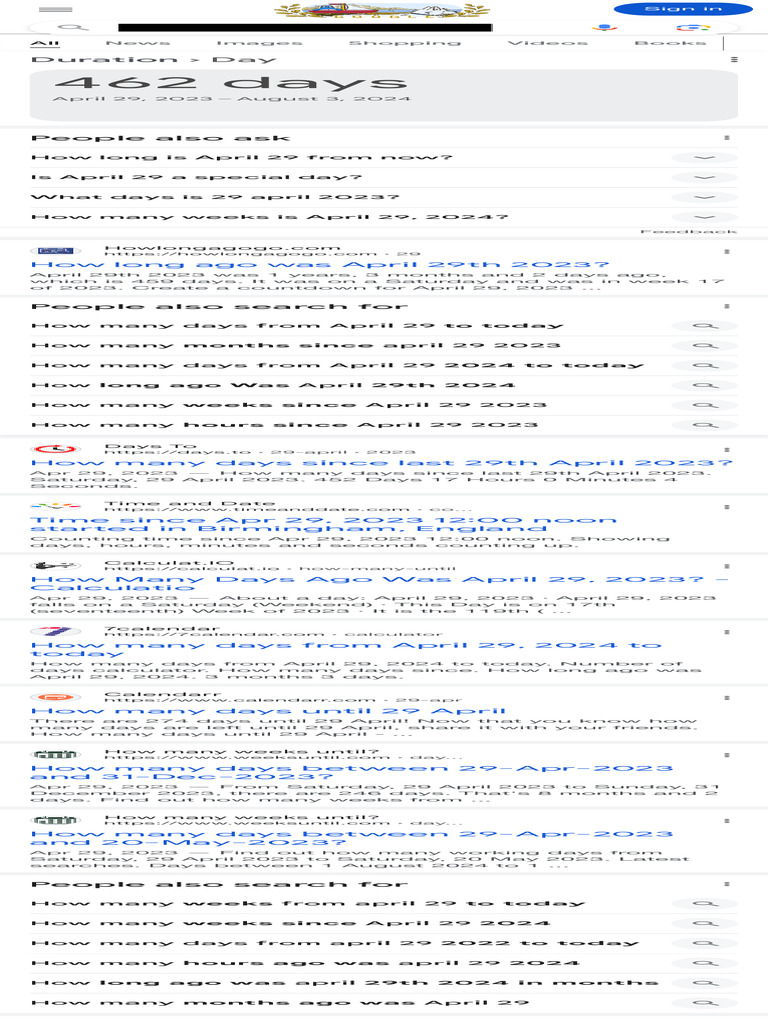How Many Days From 29 April 2023 - Google Search | PDF | Broadcast ...