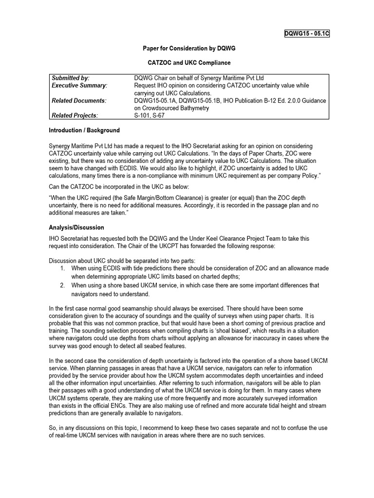 CATZOC in UKC Calculations Discussion | PDF