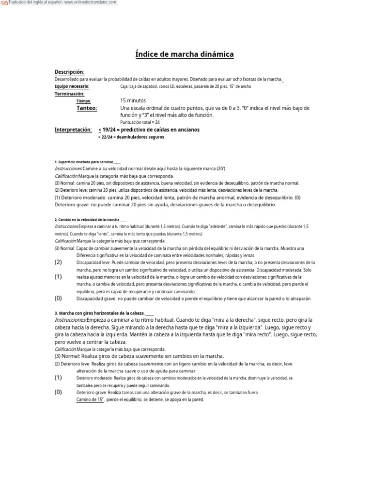 Dynamic+Gait+index en Es | PDF