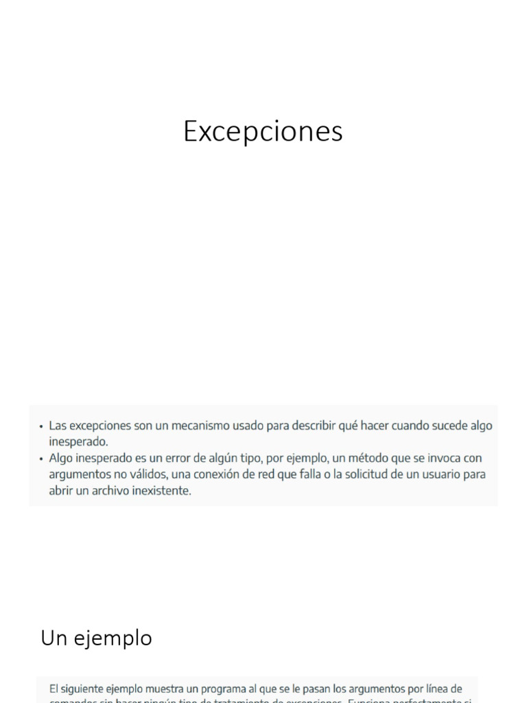 Manejo de Excepciones en Programación | PDF