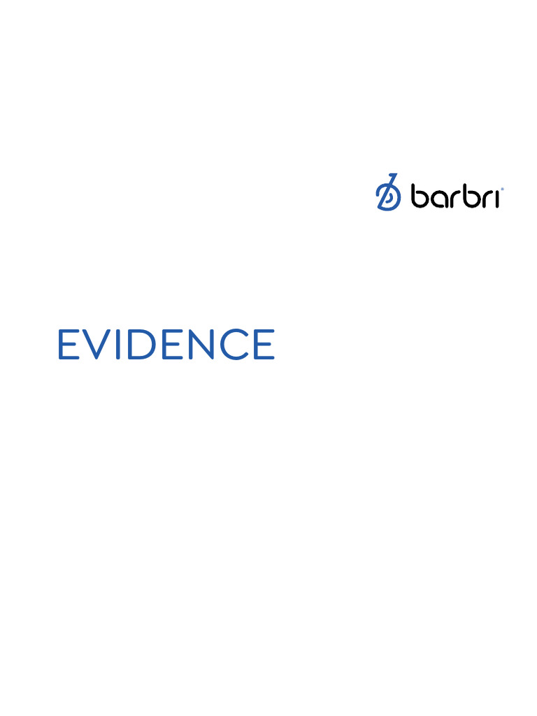 1b. CMR Evidence Outline | PDF | Relevance (Law) | Witness Impeachment
