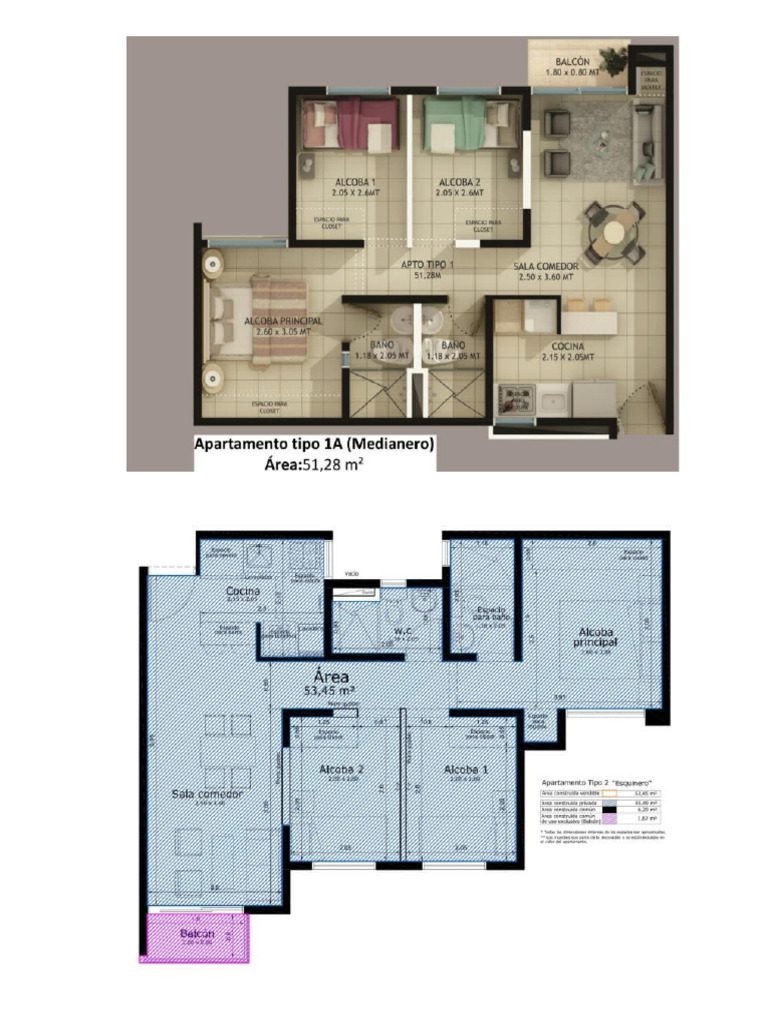 Modelos Apartamentos Areas | PDF