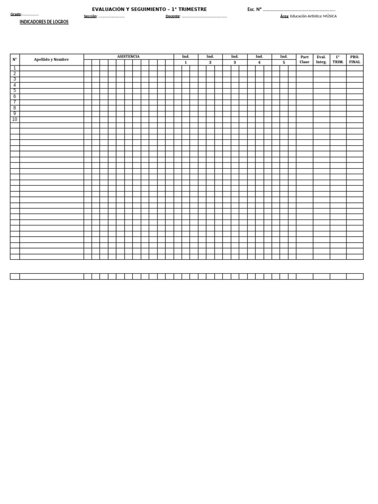 Planilla SEGUIMIENTO ASISTENCIA | PDF