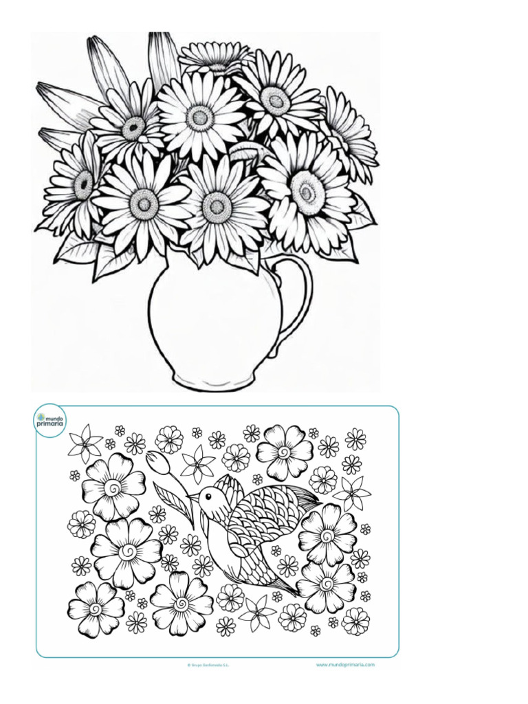 Colorear Flores | PDF