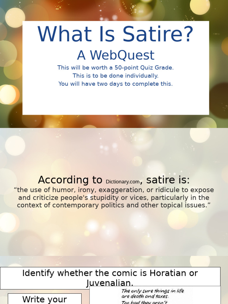 Understanding Satire: Types and Devices | PDF