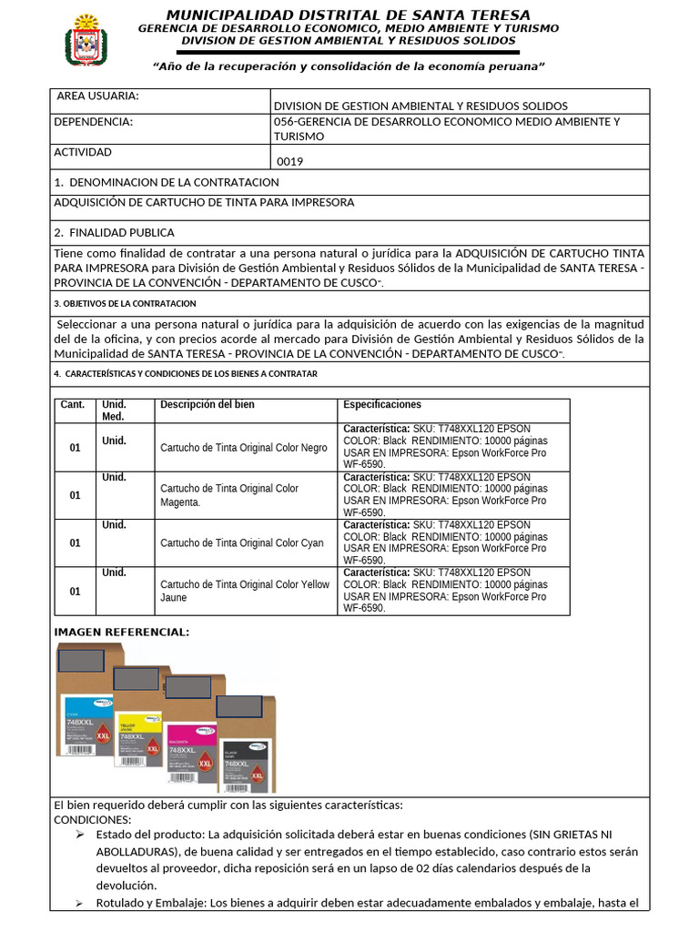 TDR Atm Tinta Impresora | PDF | Impresora (Computación) | Daños y perjuicios